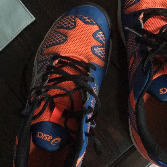 Shoes | Orange And Blue Asics Tennis Shoes | Poshmark